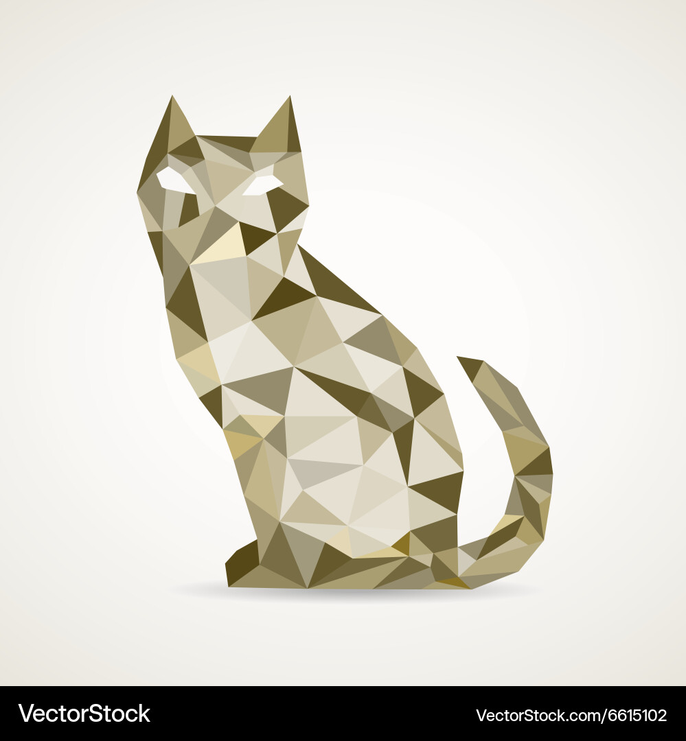 Polygonal cat Royalty Free Vector Image - VectorStock