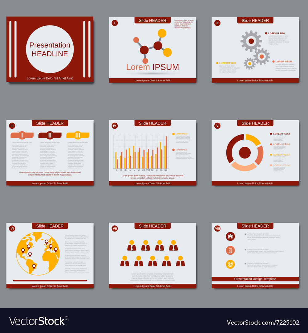 Presentation design template Royalty Free Vector Image