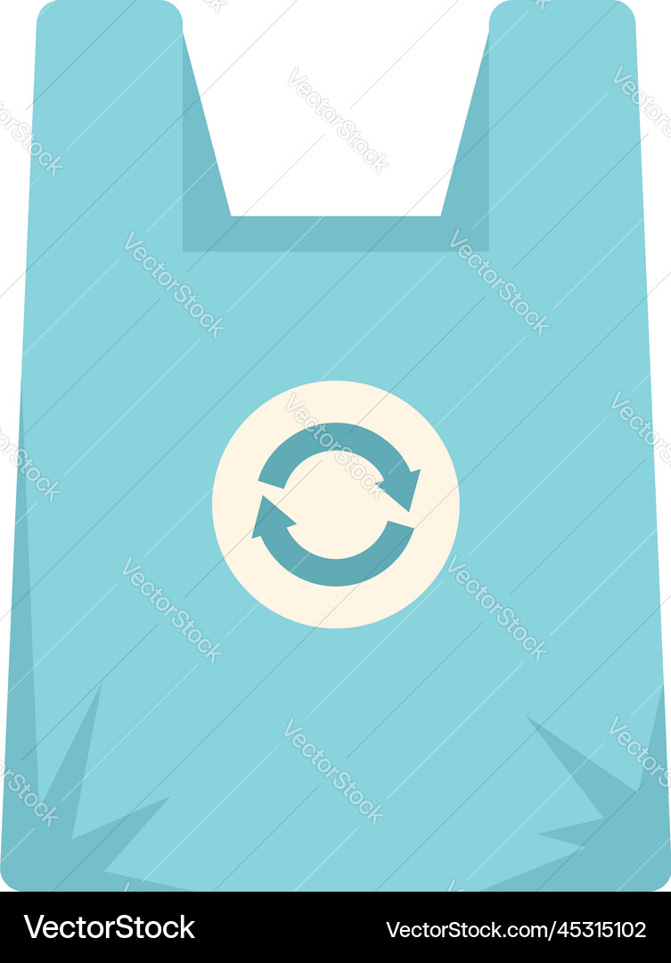 Recycle bag icon flat eco waste Royalty Free Vector Image