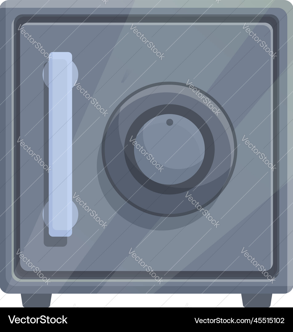 Storage money box icon cartoon safe Royalty Free Vector