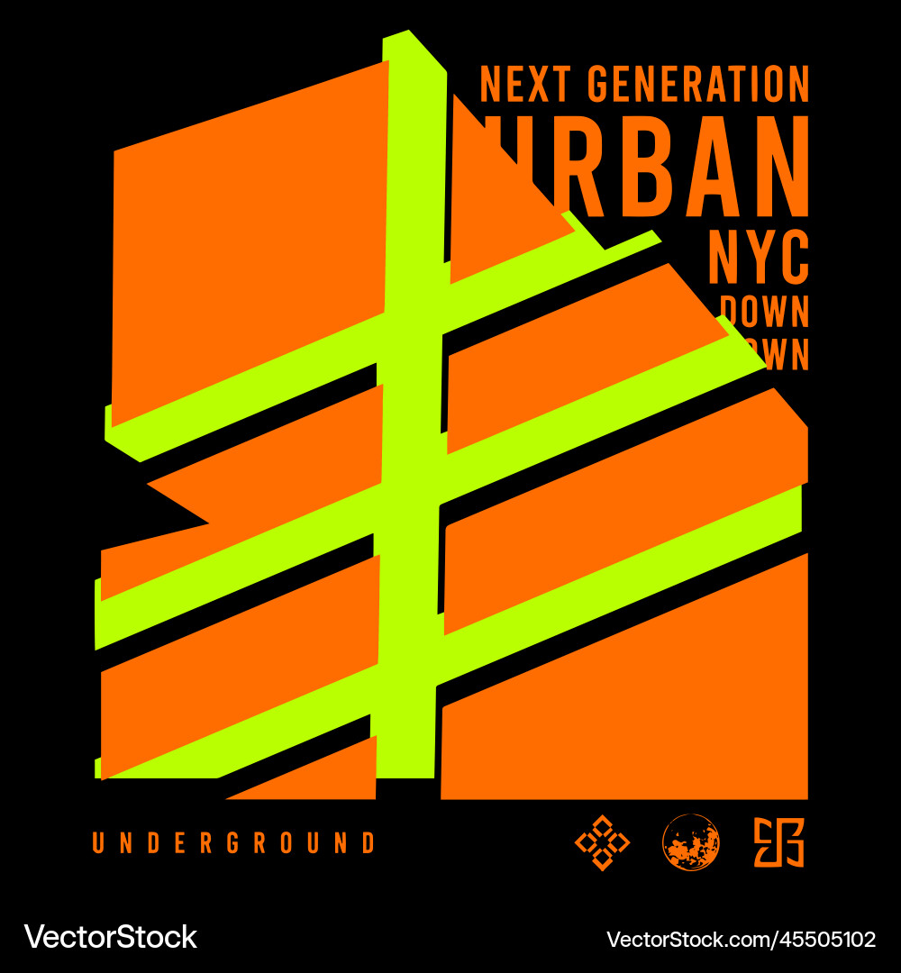 Urban style slogan with geometric shape Royalty Free Vector