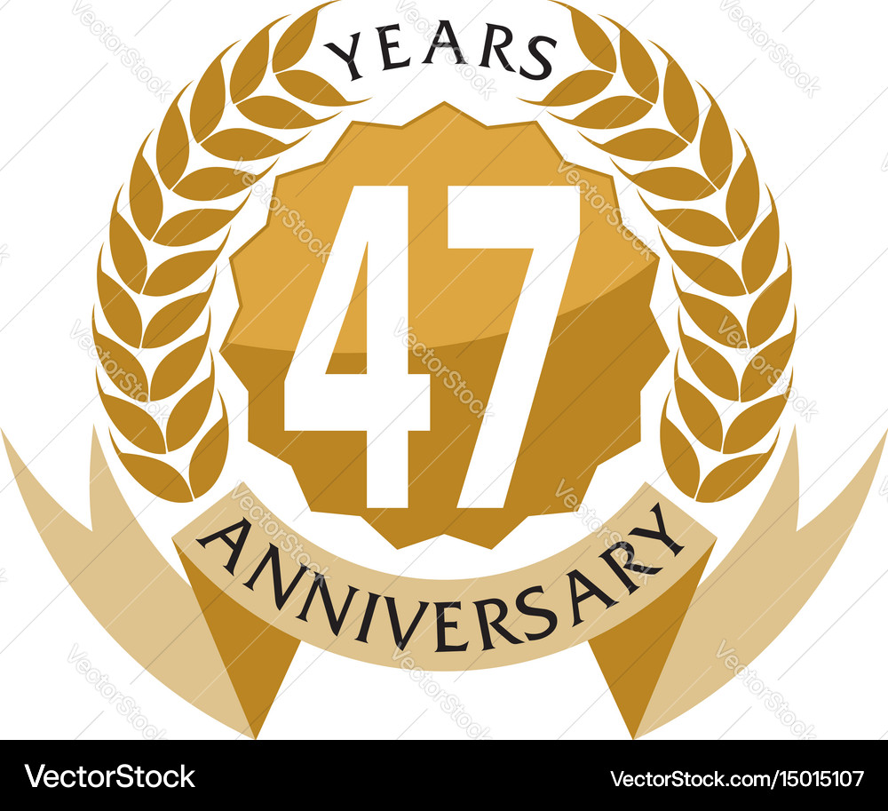 47th Anniversary Celebration Royalty Free Vector Image