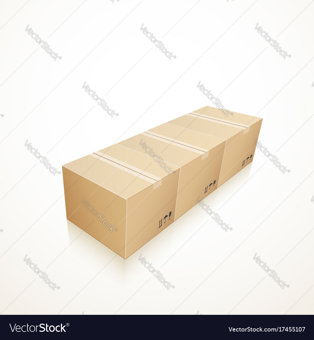 Cardboard boxes Royalty Free Vector Image - VectorStock