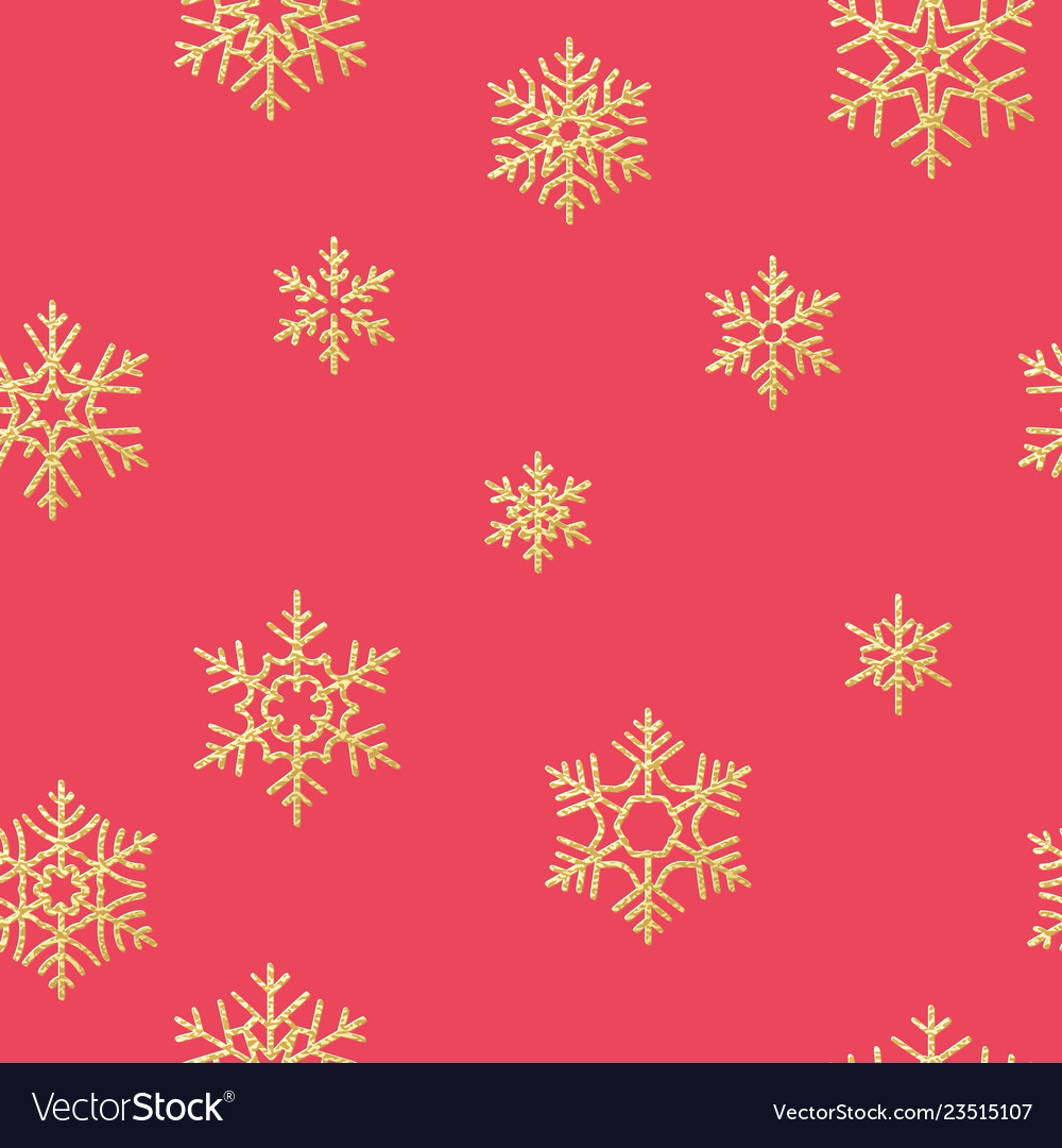 Christmas snowflakes seamless repeating pattern Vector Image