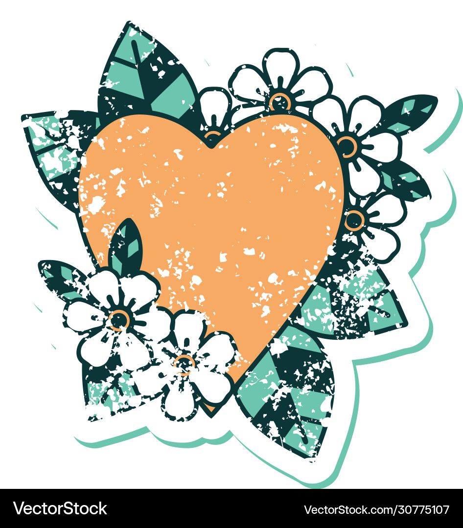 Distressed sticker tattoo style icon Royalty Free Vector