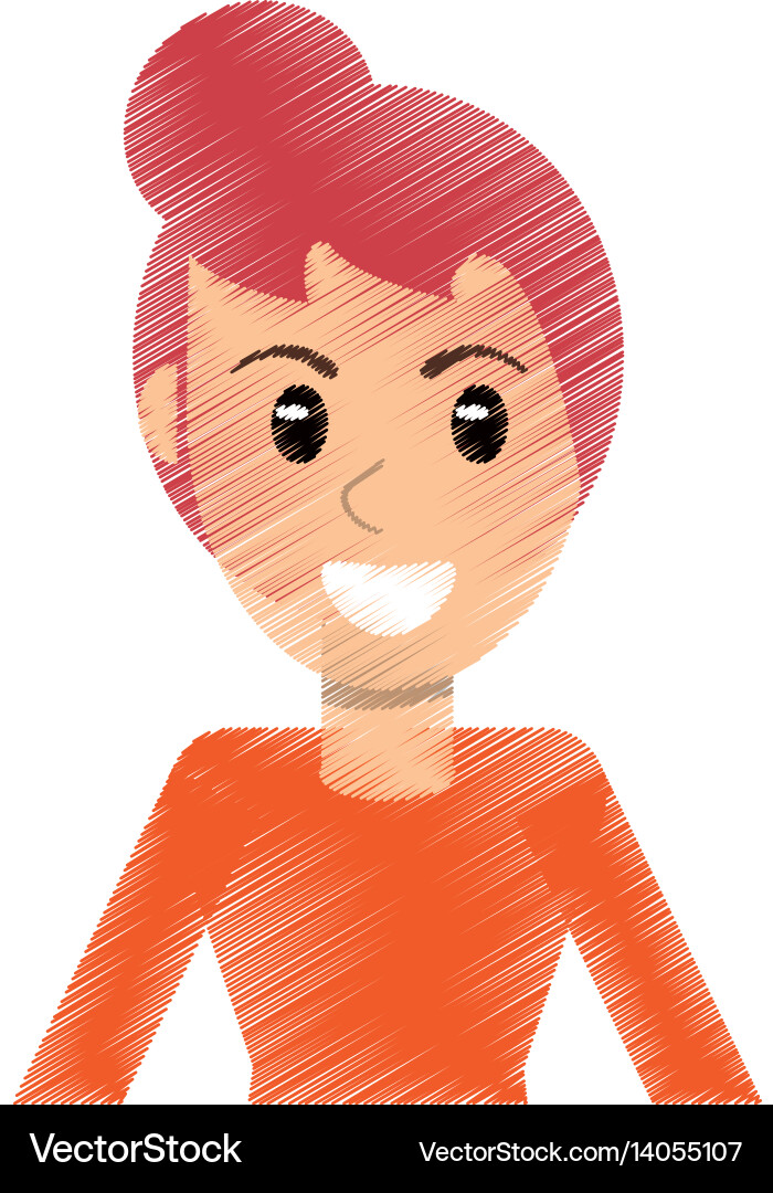 Drawing woman lady character Royalty Free Vector Image