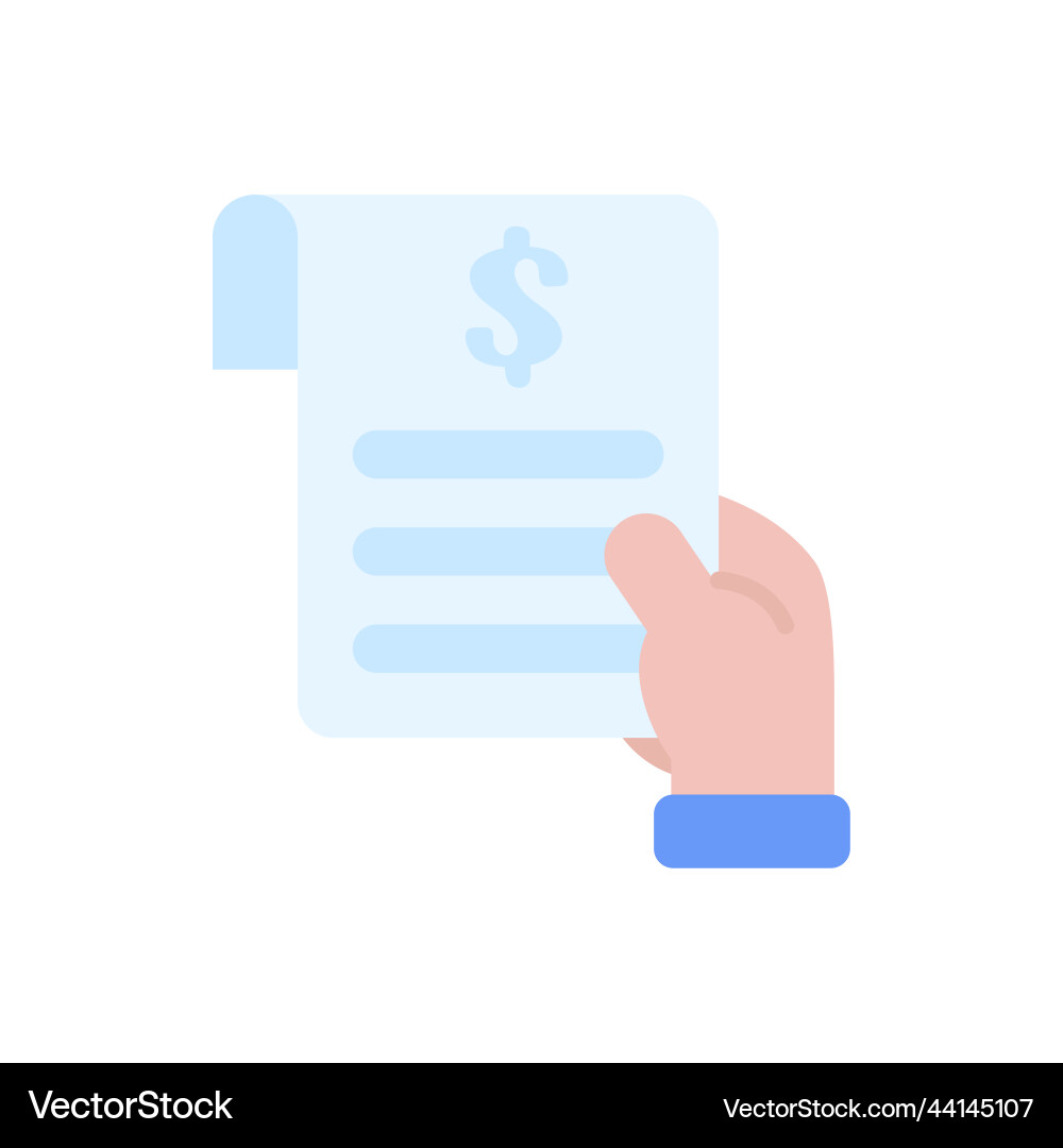 Expense bill receipt paper labeled expenses due Vector Image