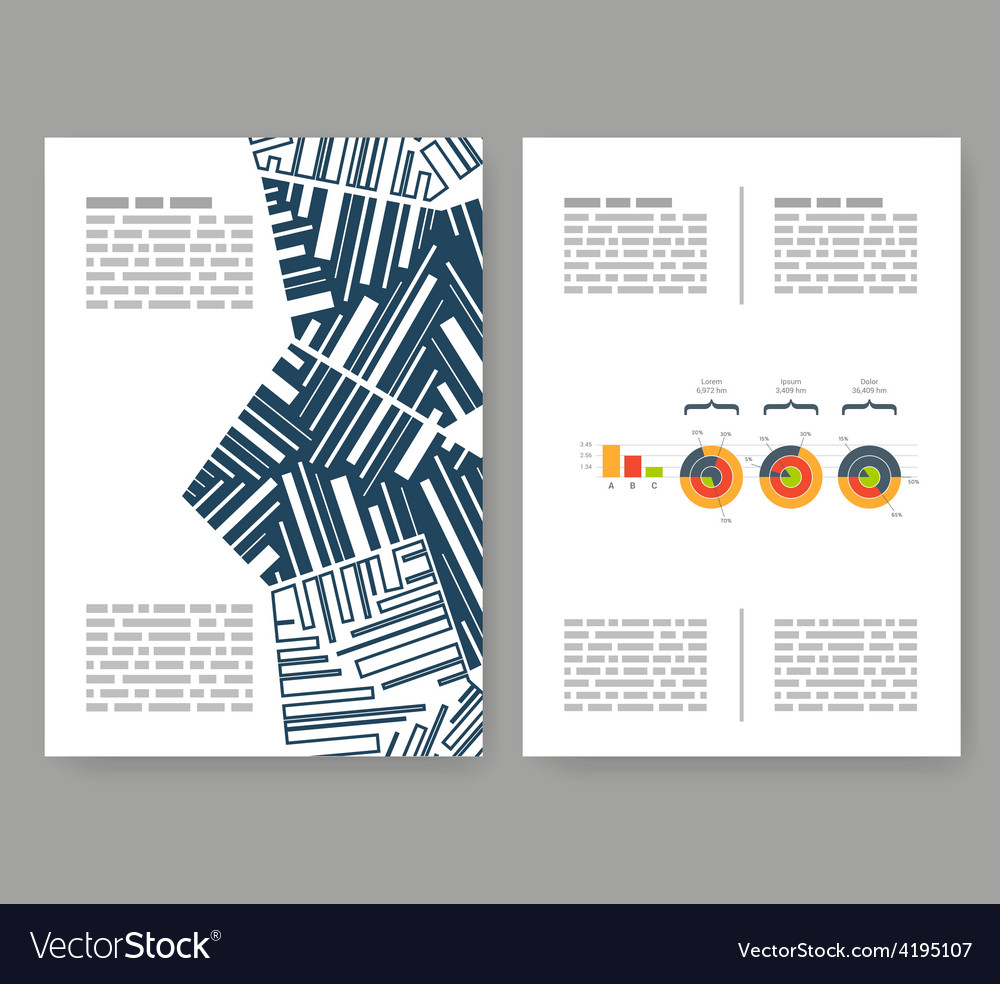 Flyer leaflet booklet layout editable design Vector Image