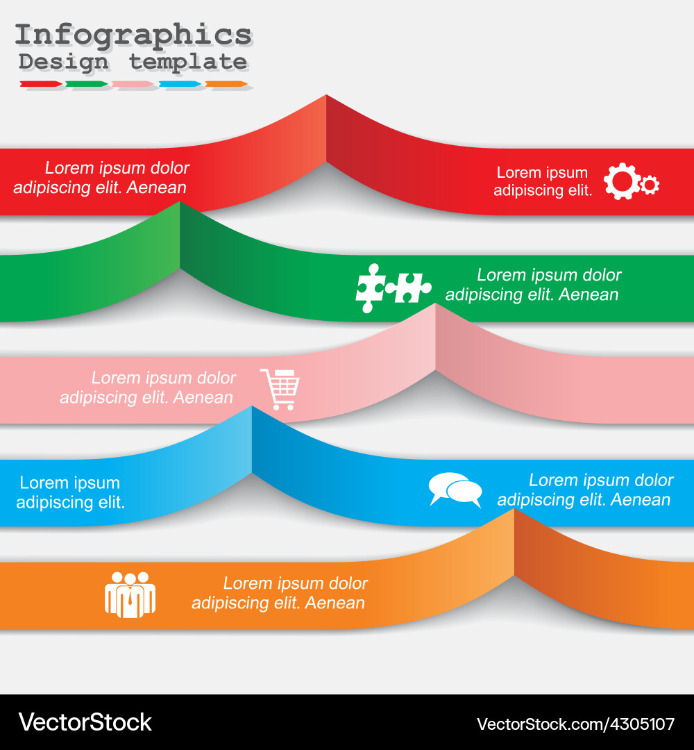 Infographic report template with text and icons Vector Image