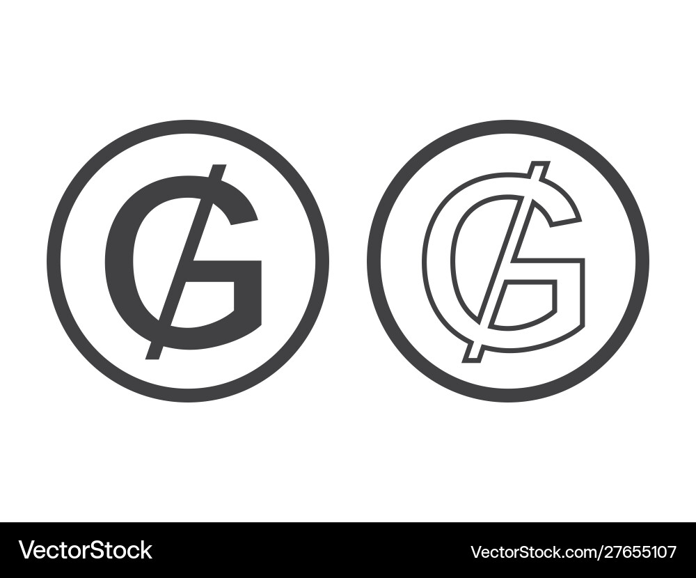 Paraguayan guarani currency symbol Royalty Free Vector Image