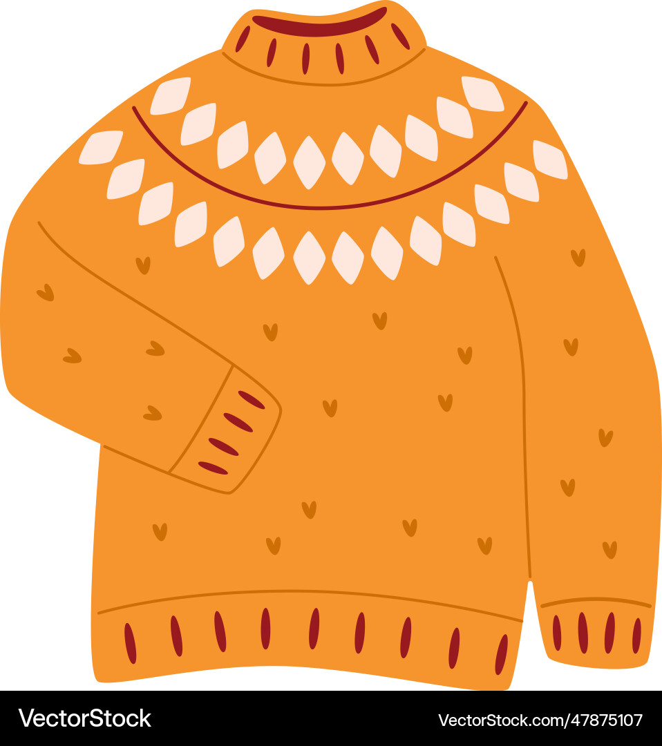 Sweater autumn clothing Royalty Free Vector Image