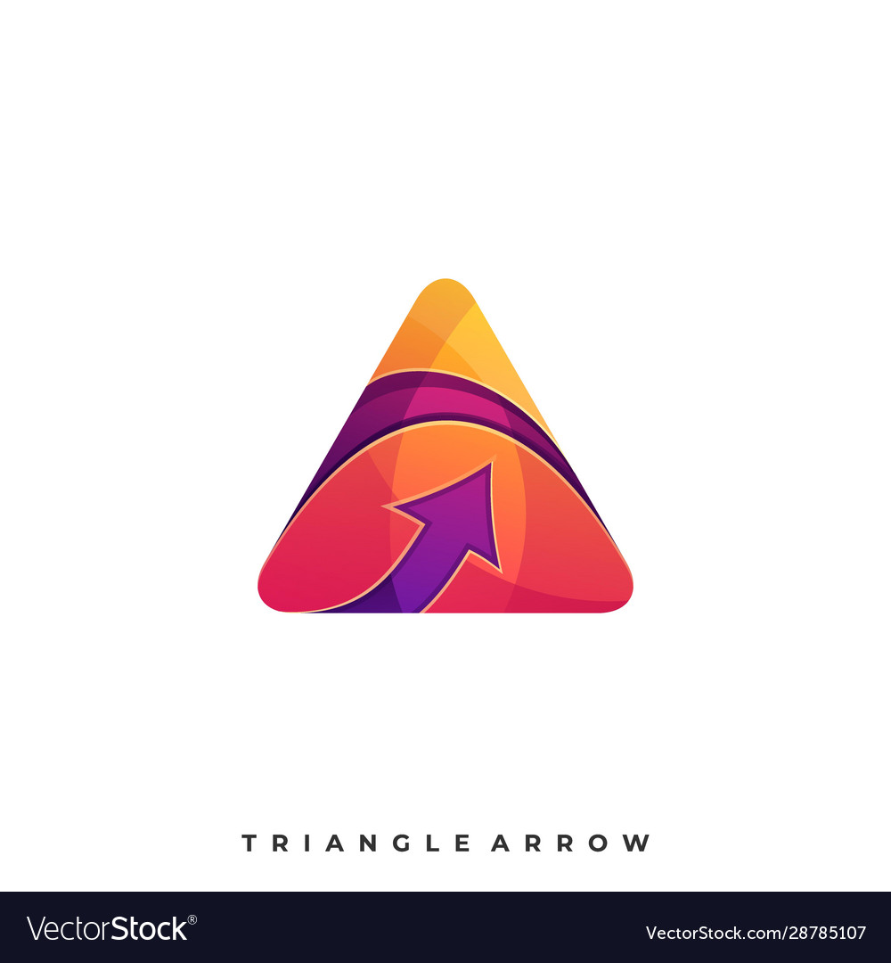 Triangle arrow template Royalty Free Vector Image