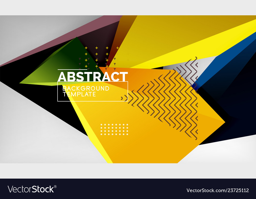 Abstract color triangles geometric background Vector Image
