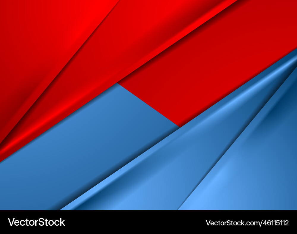 Abstract red and blue smooth contrast background Vector Image