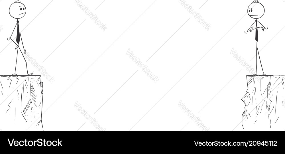 Cartoon business competitors or partners Vector Image