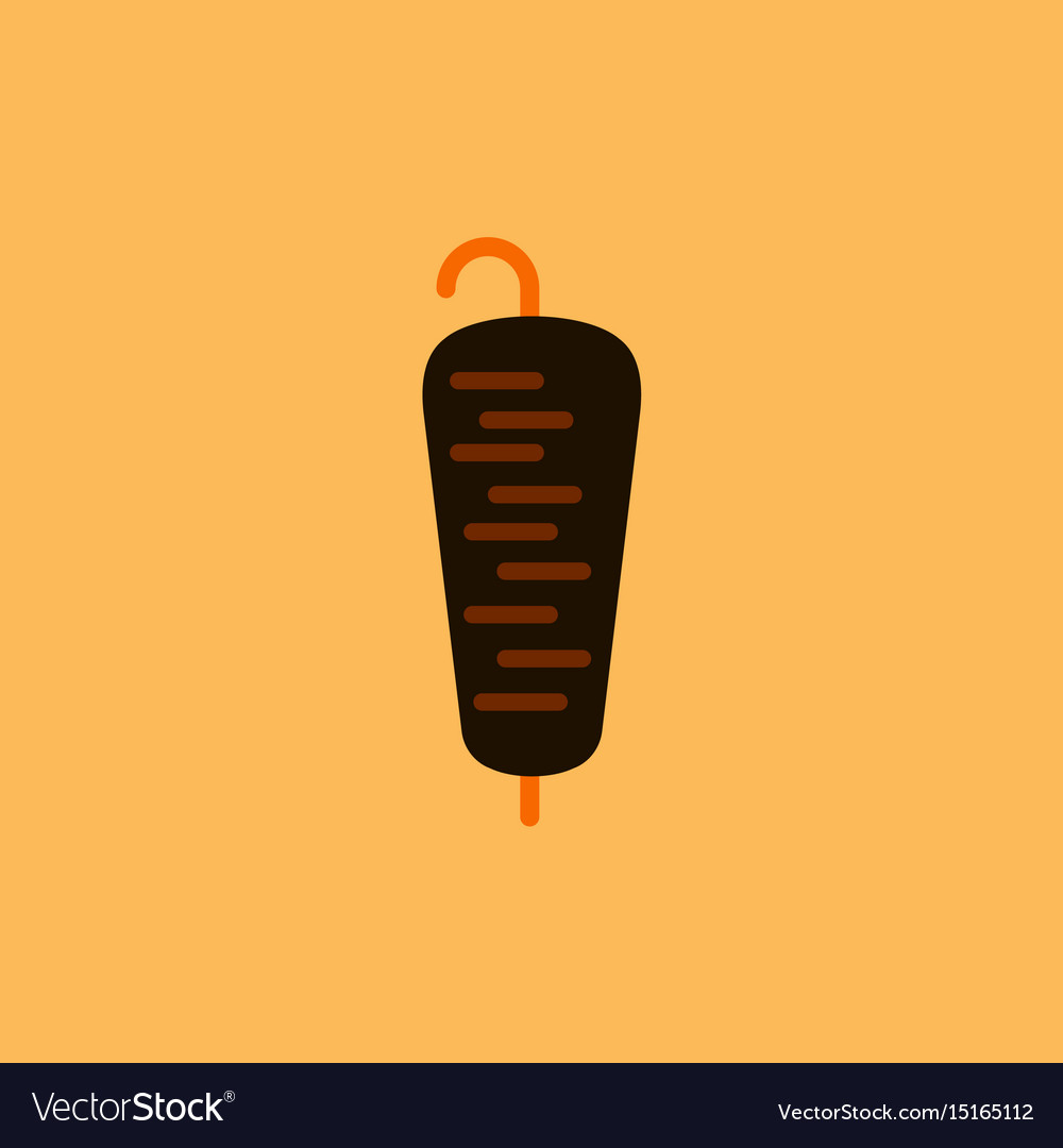 Doner kebab on pole Royalty Free Vector Image - VectorStock