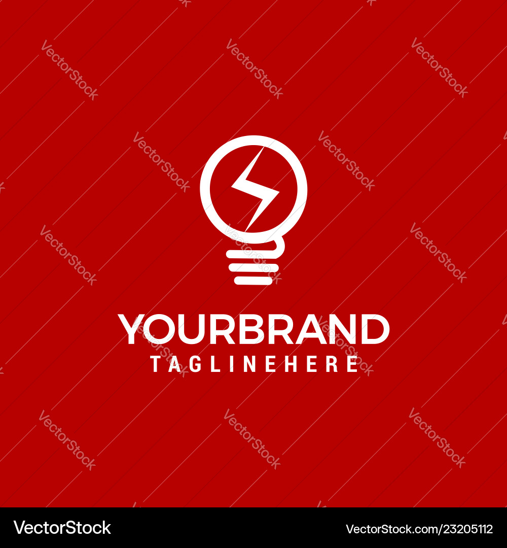 Electric bulb logo and icon design template Vector Image