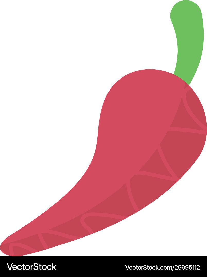 Fresh and healthy vegetable pepper on white Vector Image