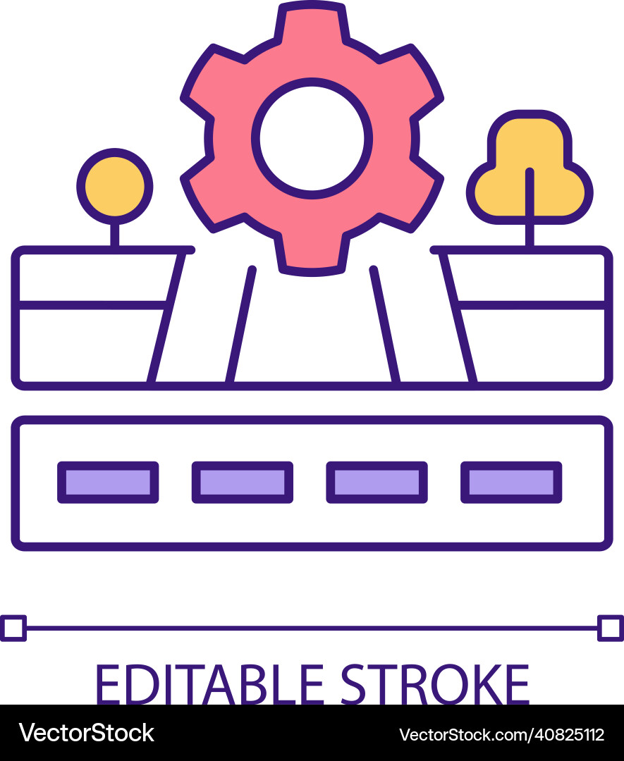 Improving city infrastructure rgb color icon Vector Image