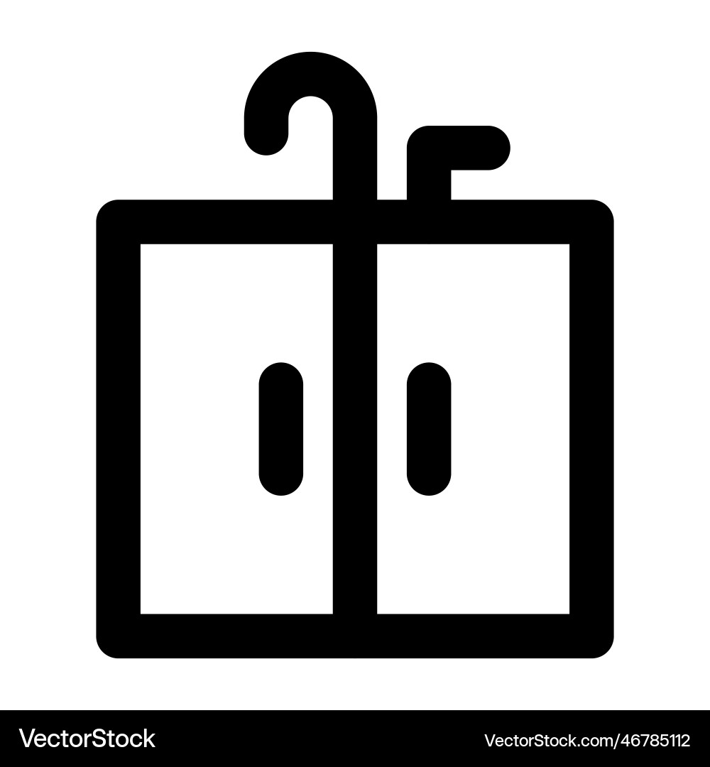 Kitchen countertop sink with cabinet Royalty Free Vector