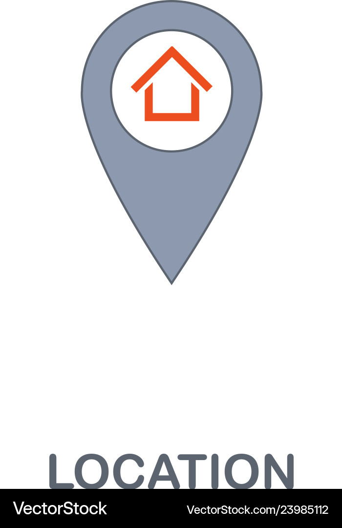 Location icon premium two colors style design Vector Image
