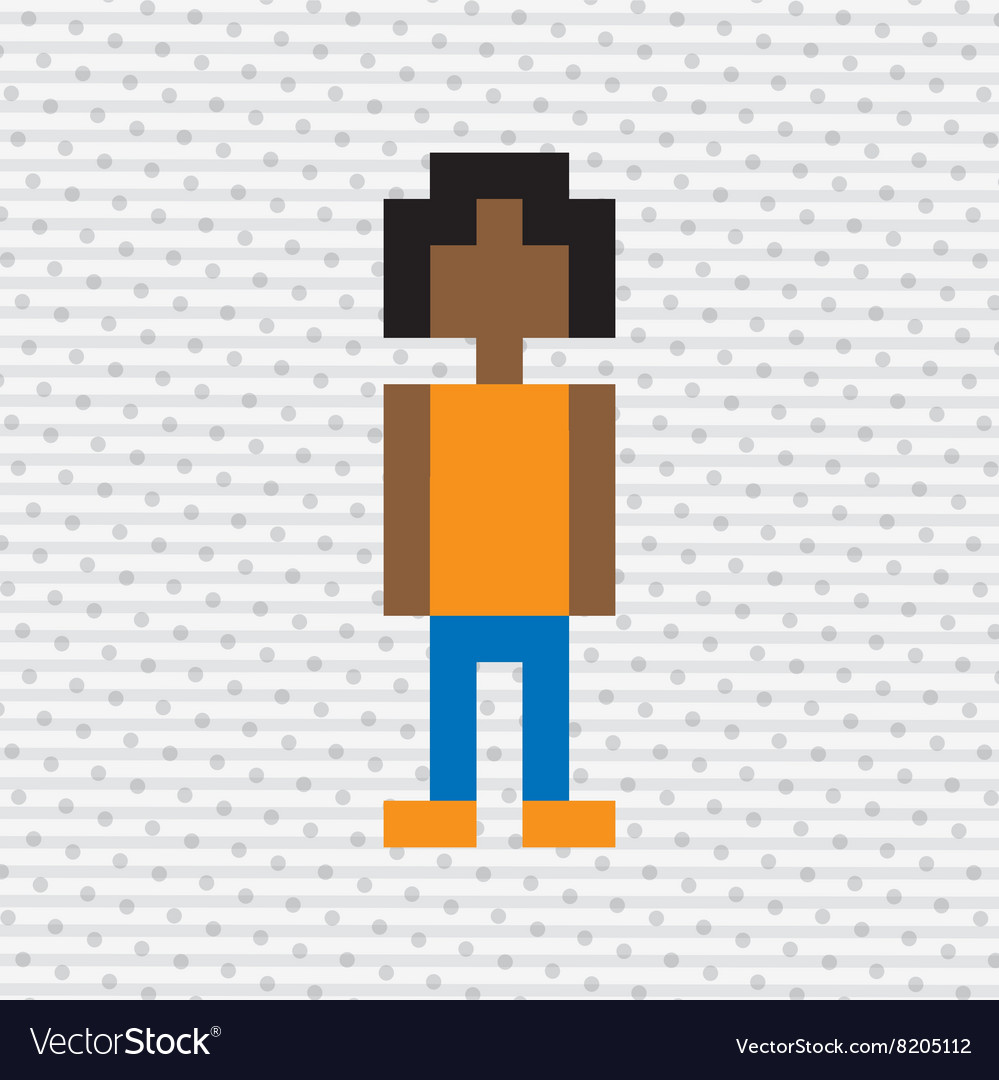 Pixel avatar design Royalty Free Vector Image - VectorStock