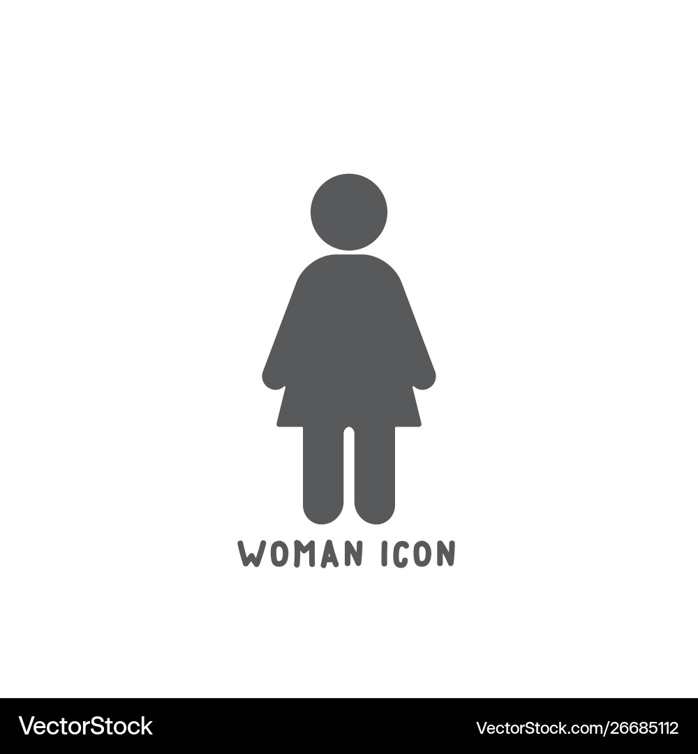 Woman icon simple flat style Royalty Free Vector Image