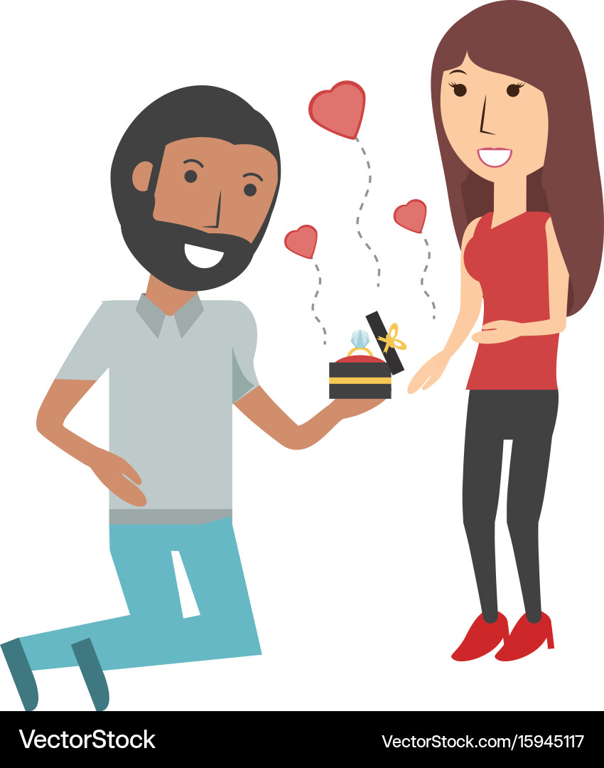 Beautiful young couple Royalty Free Vector Image