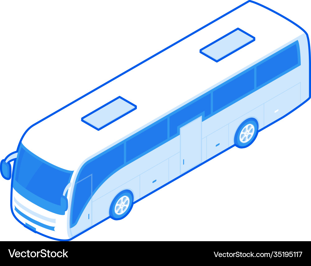 Cartoon template modern passenger bus Royalty Free Vector