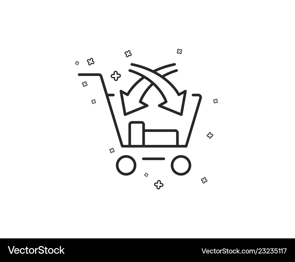 Cross Sell Line Icon Royalty Free Vector Image