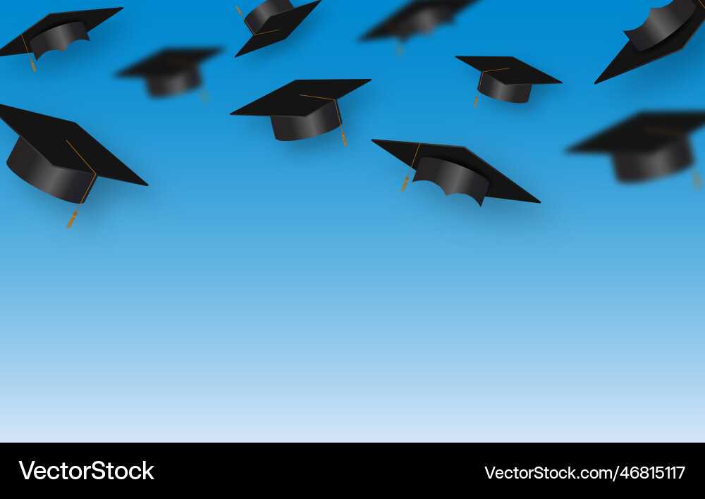 Happy graduation greeting background Royalty Free Vector