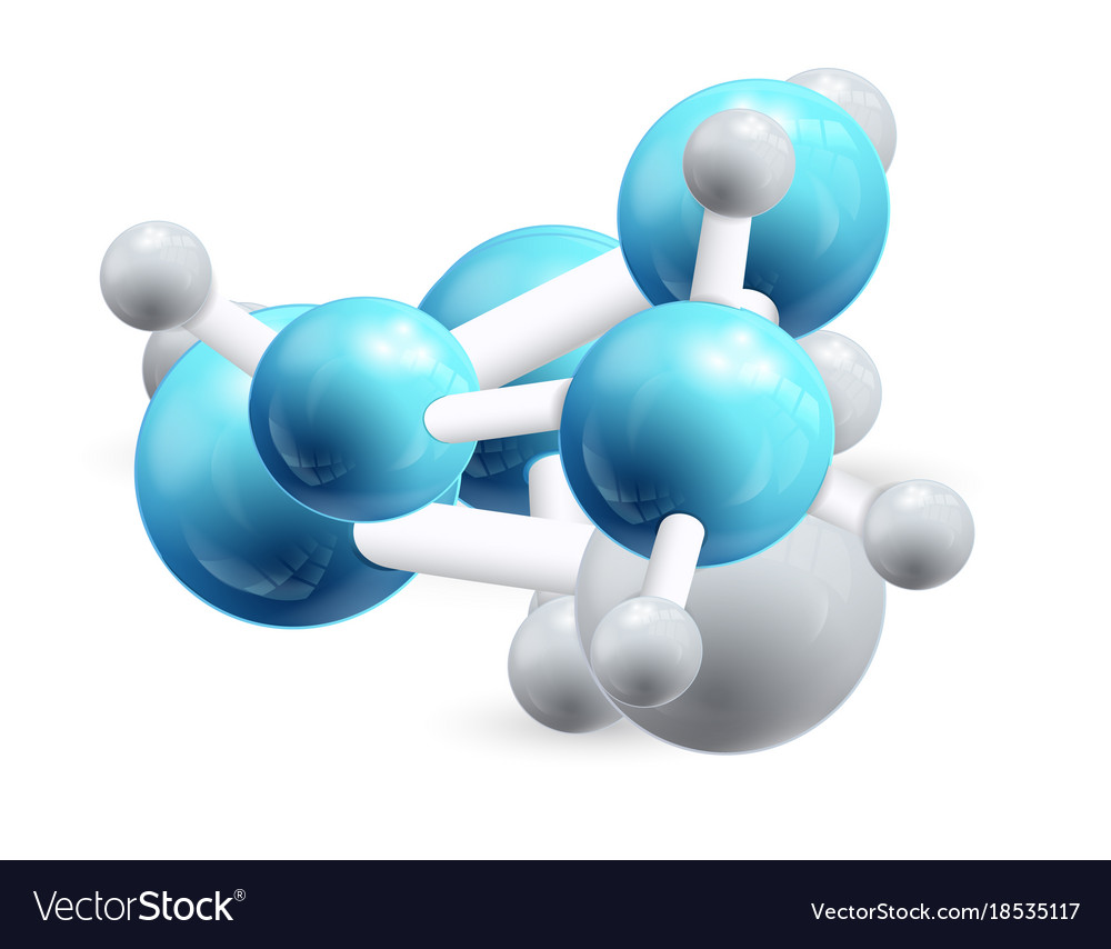 Model 3d molecule object Royalty Free Vector Image