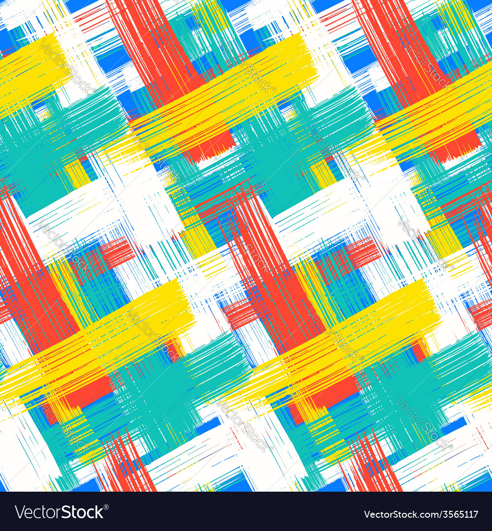 Seamless bold plaid pattern Royalty Free Vector Image