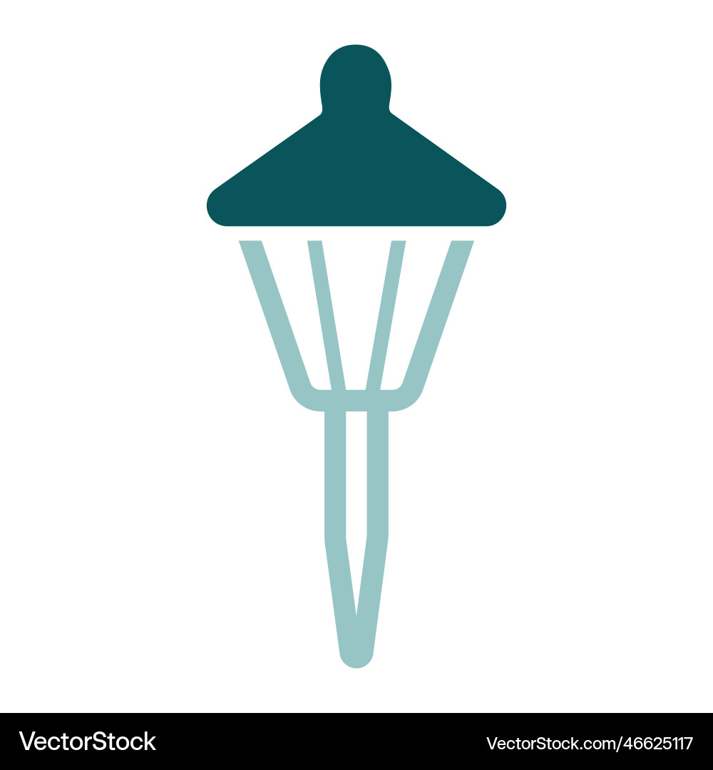 Small garden light icon solar powered lamp sign Vector Image