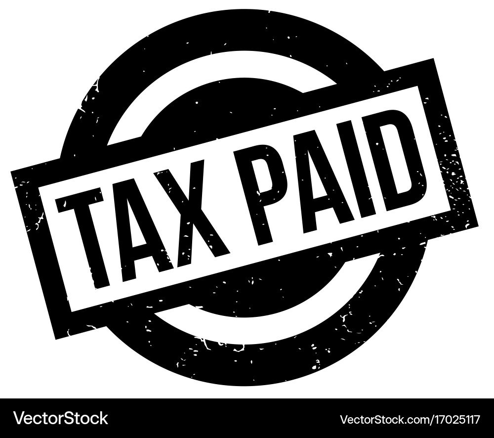 Tax paid rubber stamp Royalty Free Vector Image