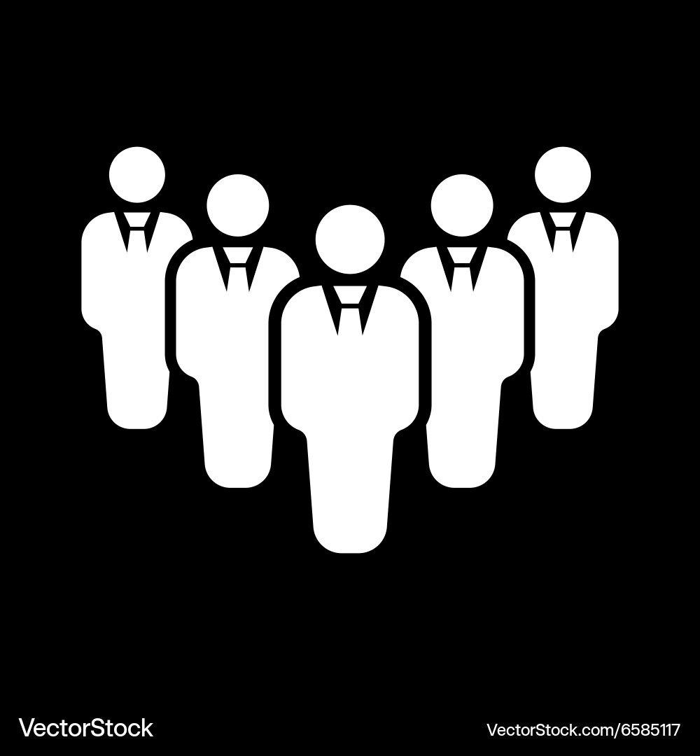 Teamwork icon leader and chief symbol flat Vector Image