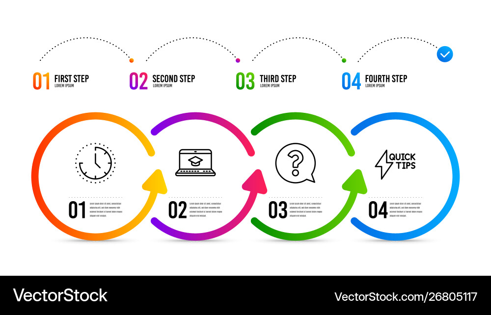Time question mark and website education icons Vector Image
