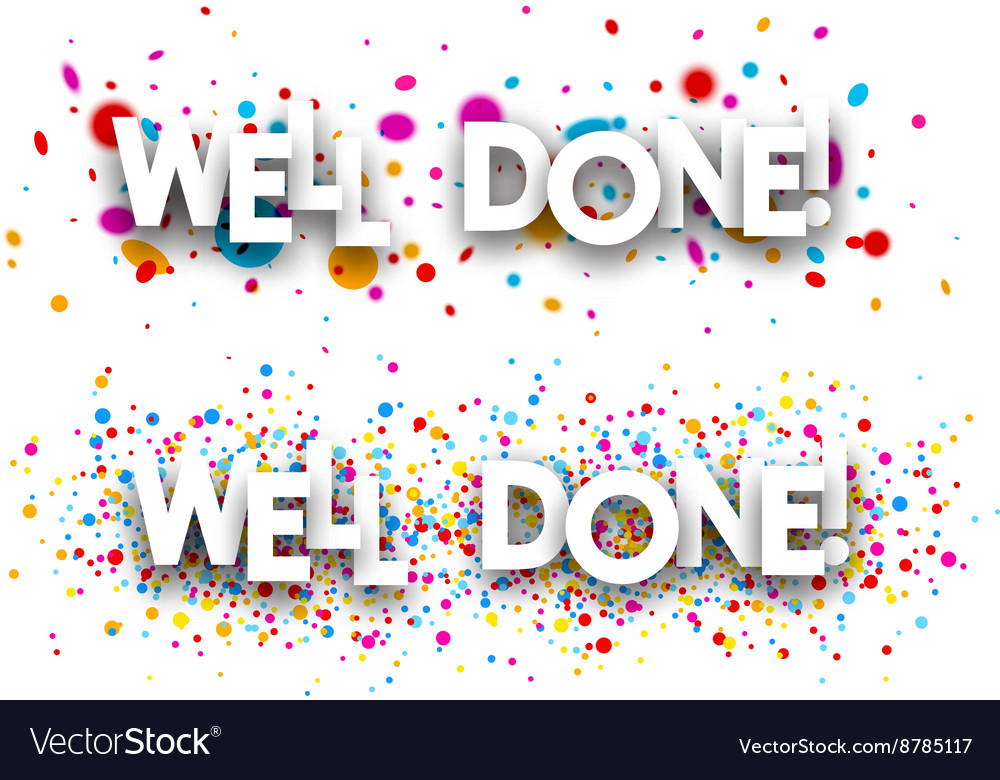 Well done paper banners Royalty Free Vector Image