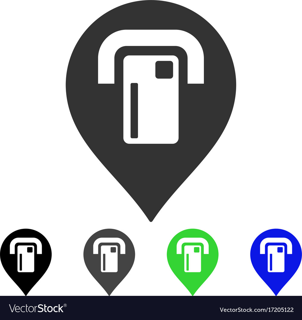 Atm map pointer icon Royalty Free Vector Image