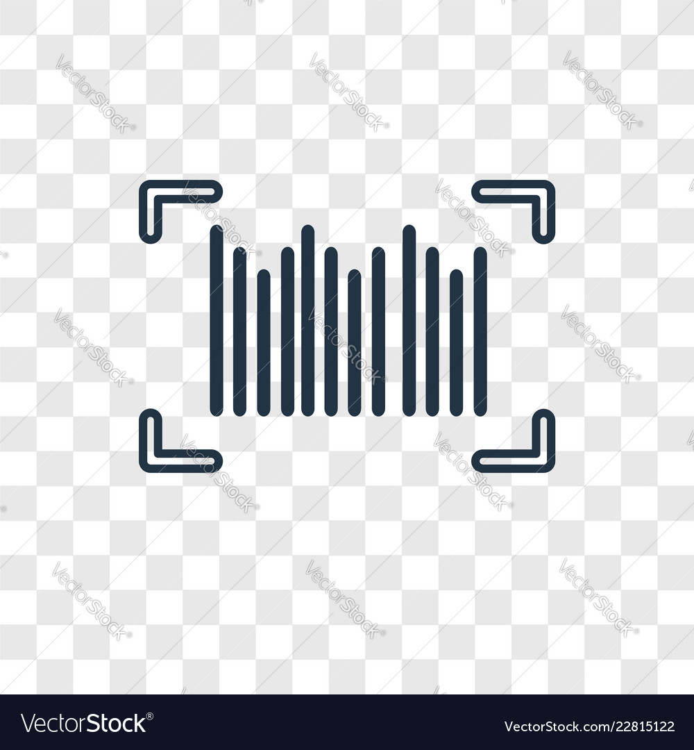 Barcode concept linear icon isolated Royalty Free Vector