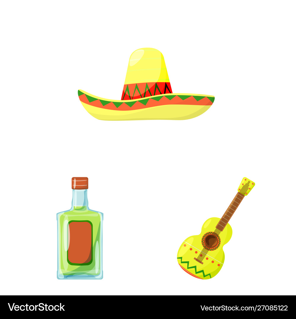 Design mexico and tequila symbol set Royalty Free Vector