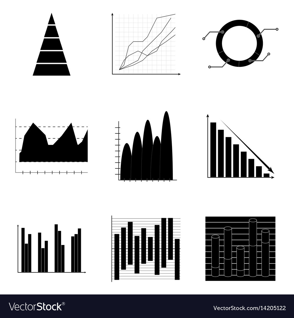 Graph and charts Royalty Free Vector Image - VectorStock
