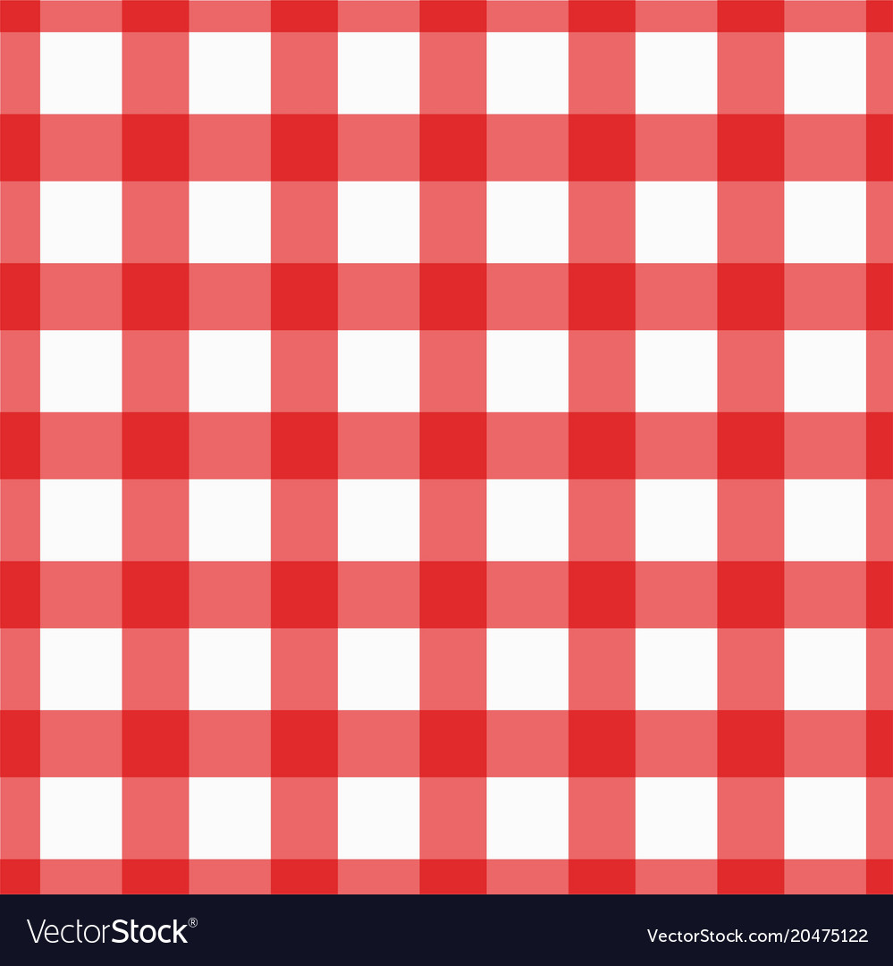 Red plaid checkered gingham pattern Royalty Free Vector