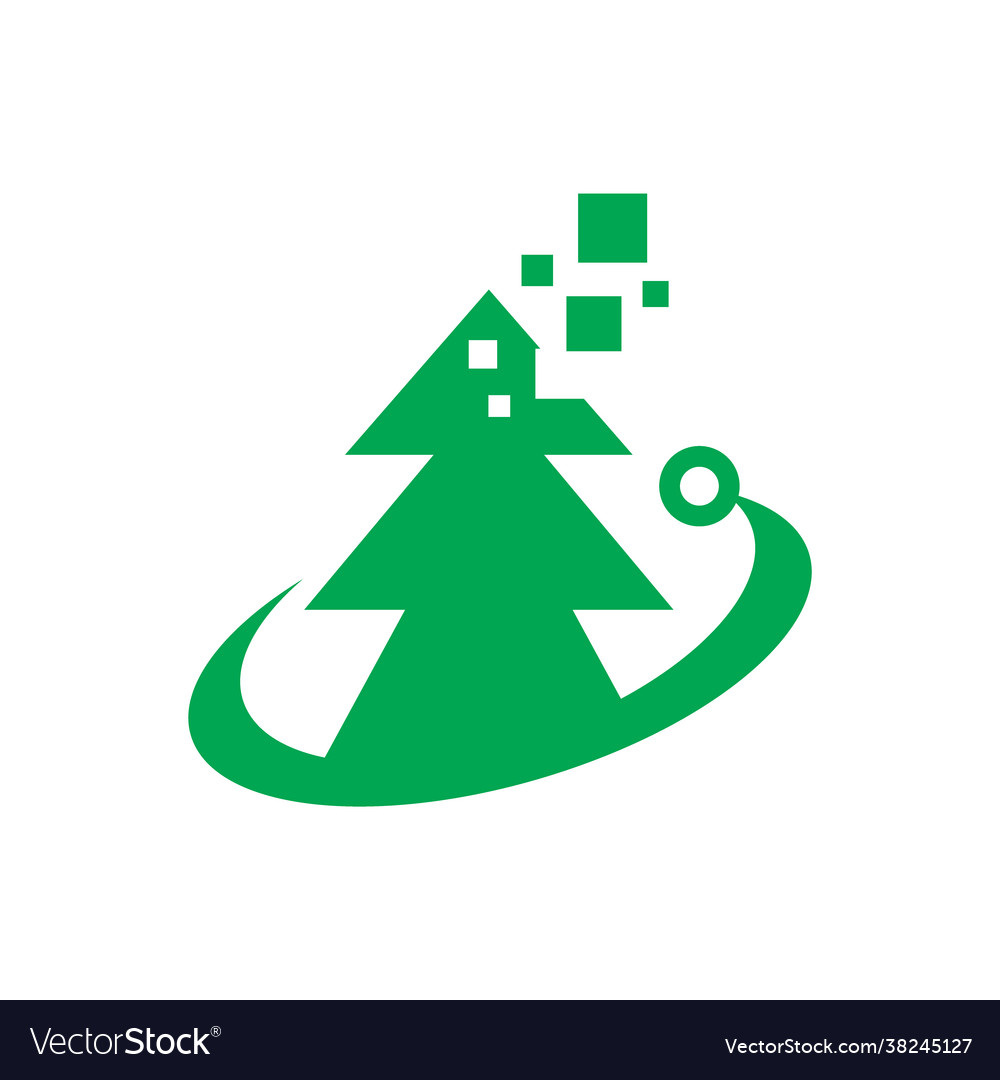 Digital tree logo Royalty Free Vector Image - VectorStock