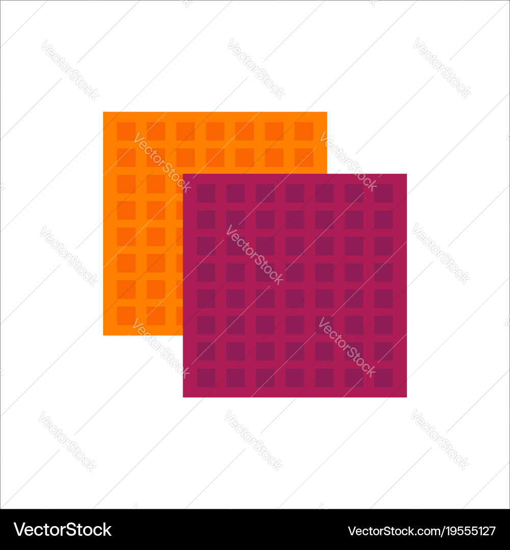 Flat cellulose sponges icon logo rag isolated Vector Image
