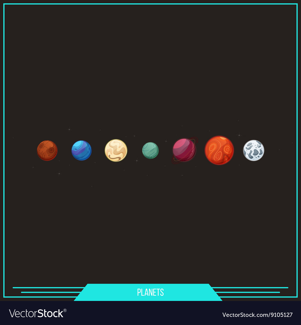 Game element planets Royalty Free Vector Image