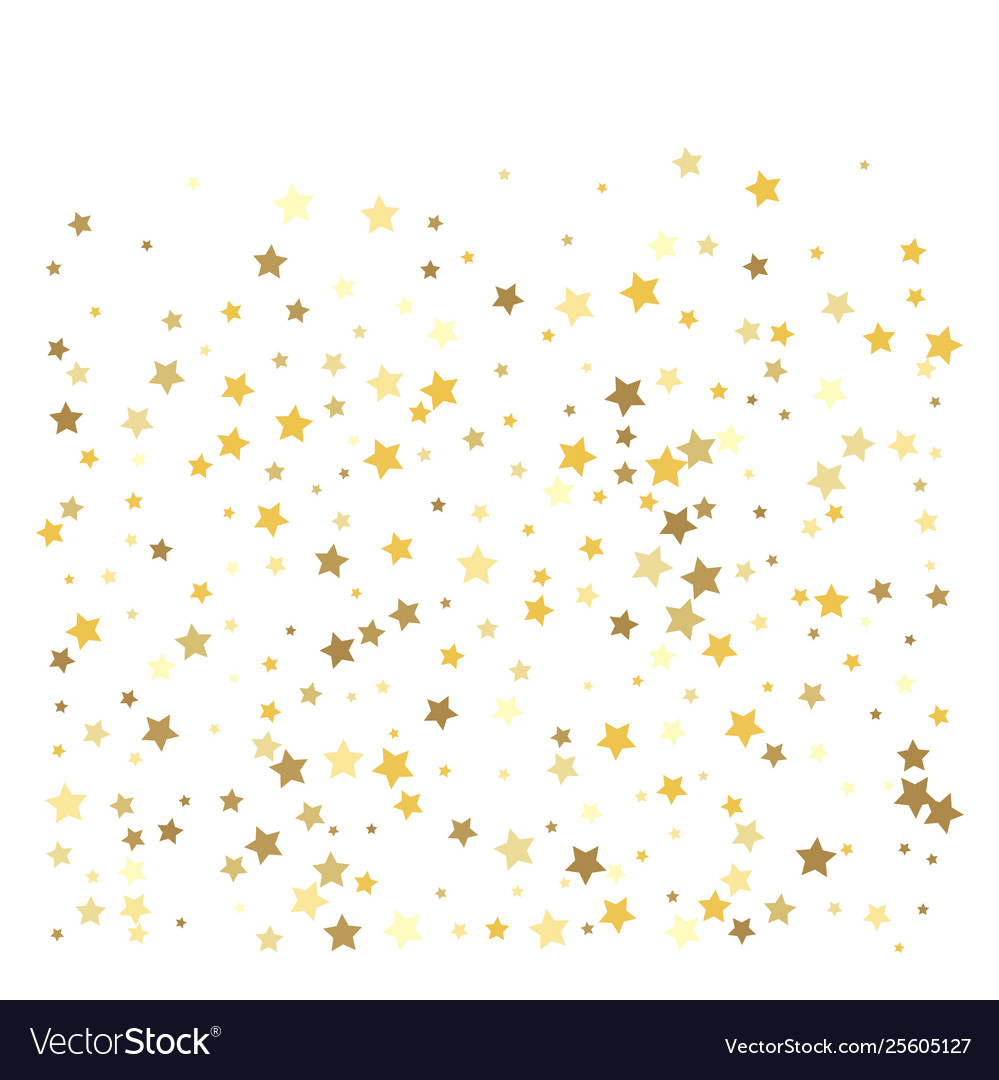 Gold stars confetti celebration Royalty Free Vector Image