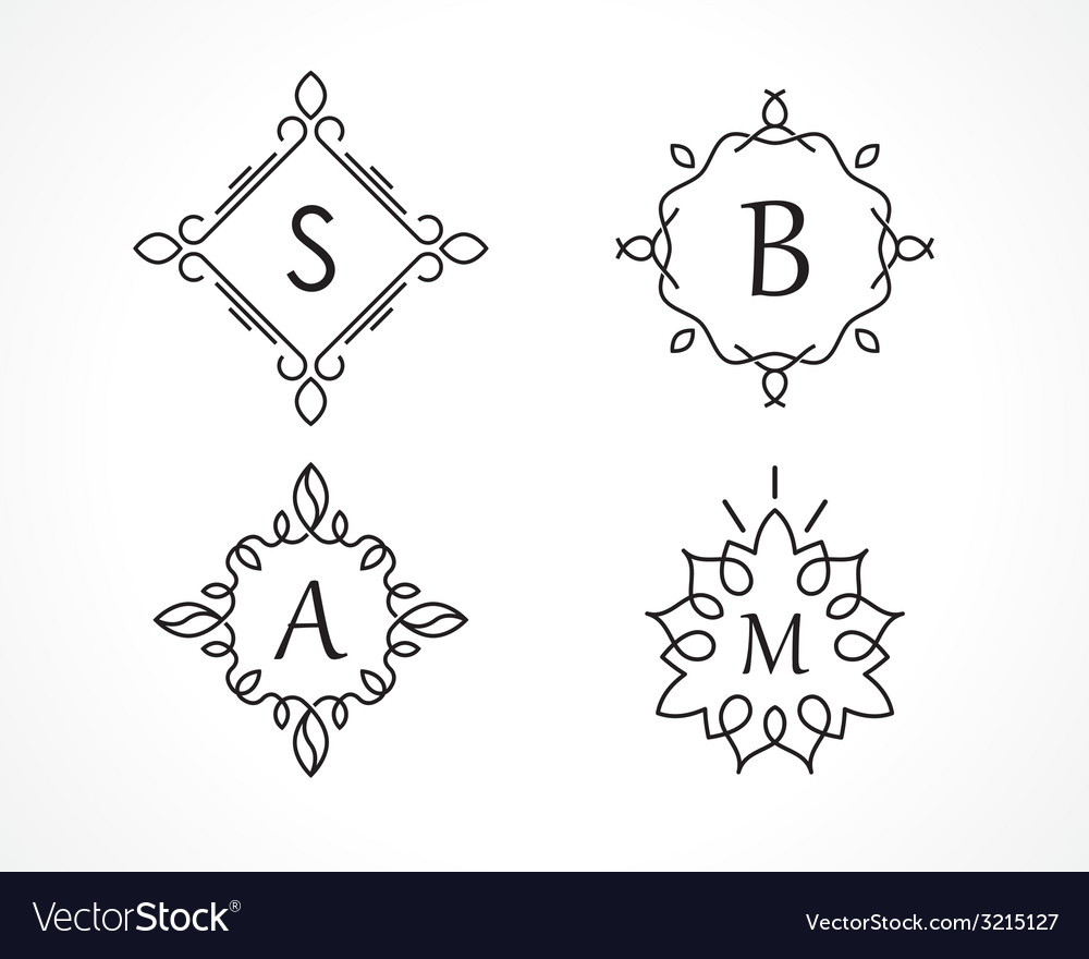 Monogram Royalty Free Vector Image - VectorStock