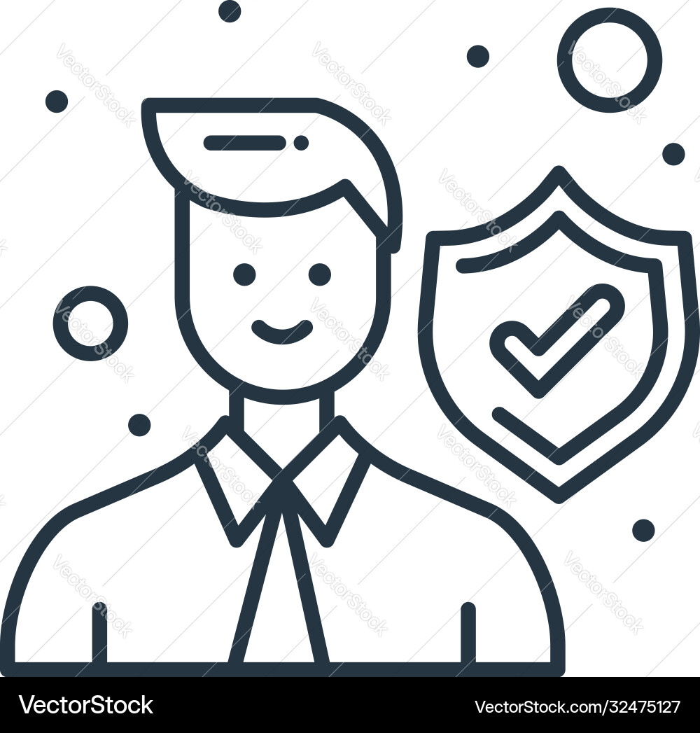 Protection icon editable stroke Royalty Free Vector Image