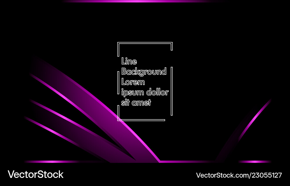 Purple ribbon wave on a black background layout Vector Image